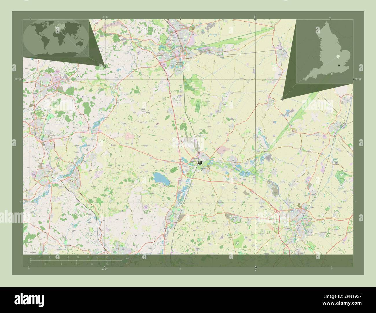 Map of huntingdonshire hi-res stock photography and images - Alamy