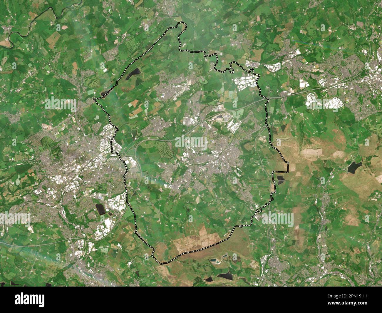 Hyndburn, non metropolitan district of England - Great Britain. Low ...