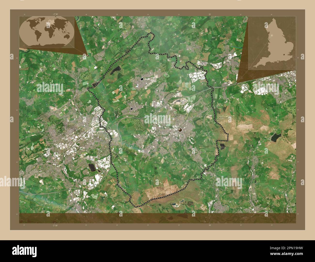 Hyndburn, non metropolitan district of England - Great Britain. Low ...