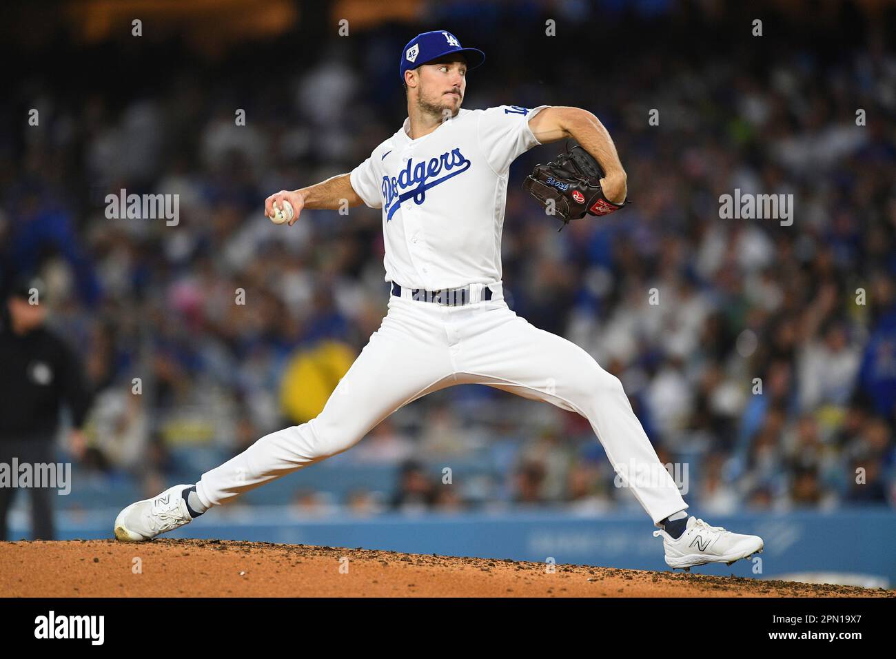 LOS ANGELES, CA - APRIL 15: Los Angeles Dodgers pitcher Michael Grove ...
