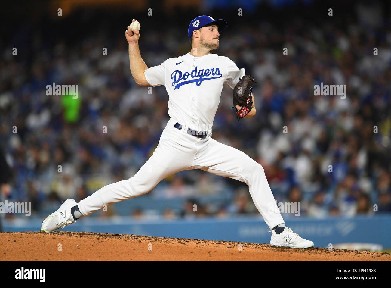 LOS ANGELES, CA - APRIL 15: Los Angeles Dodgers pitcher Michael Grove ...
