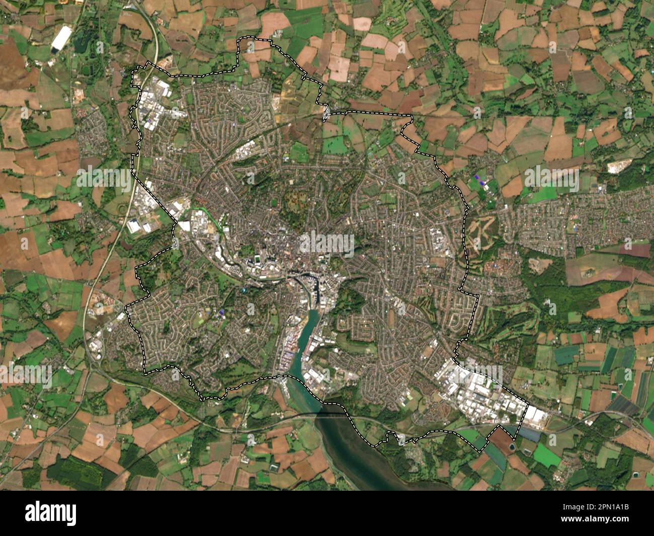 Ipswich, non metropolitan district of England - Great Britain. Low ...