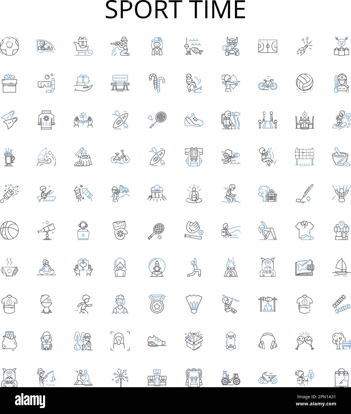 Sport time outline icons collection. Sports, Time, Athletics ...