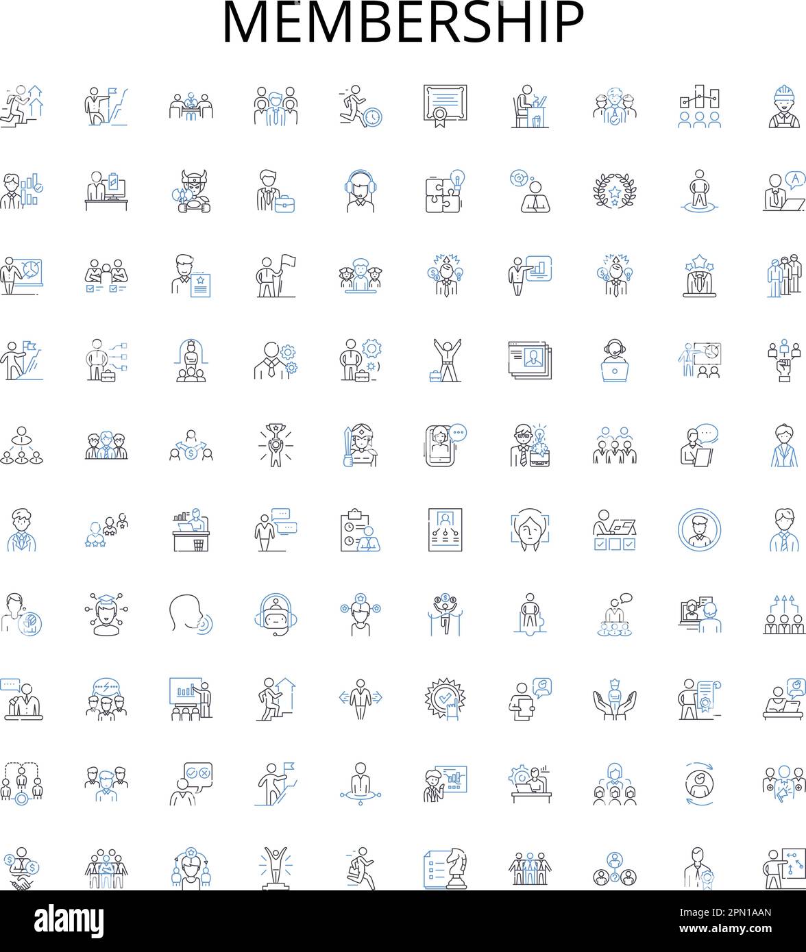 Membership outline icons collection. Membership, Subscription ...
