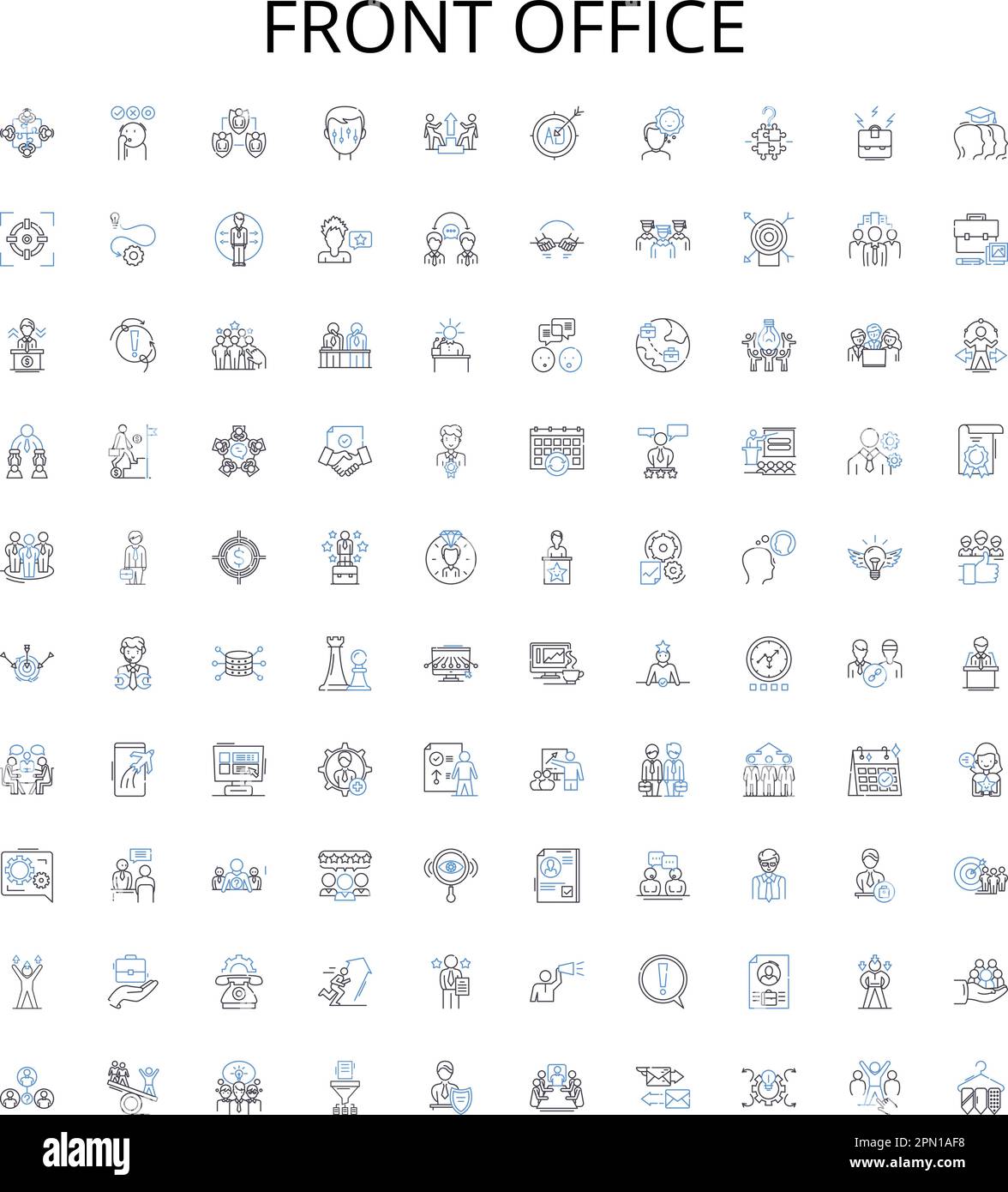 Front office outline icons collection. Front-Office, Reception, Desk ...