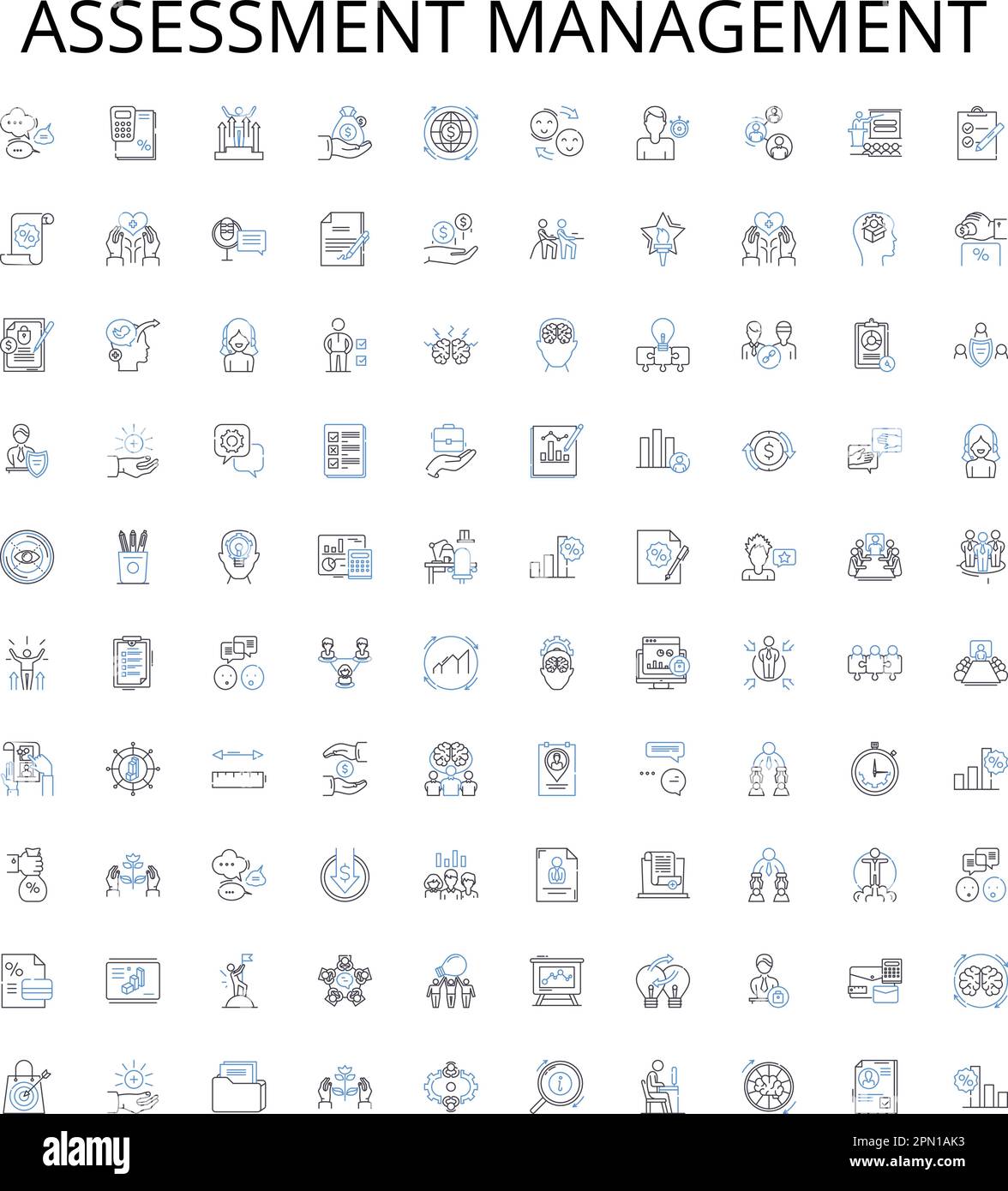 Assessment management outline icons collection. Assessment, Management ...