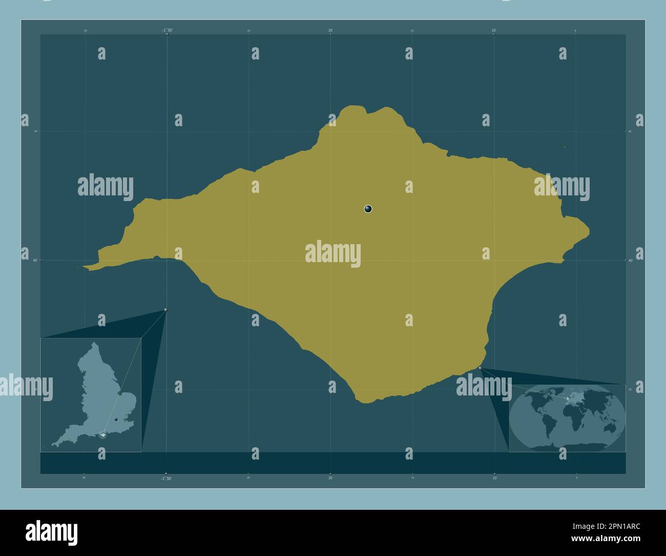 Isle of Wight, unitary authority of England - Great Britain. Solid ...