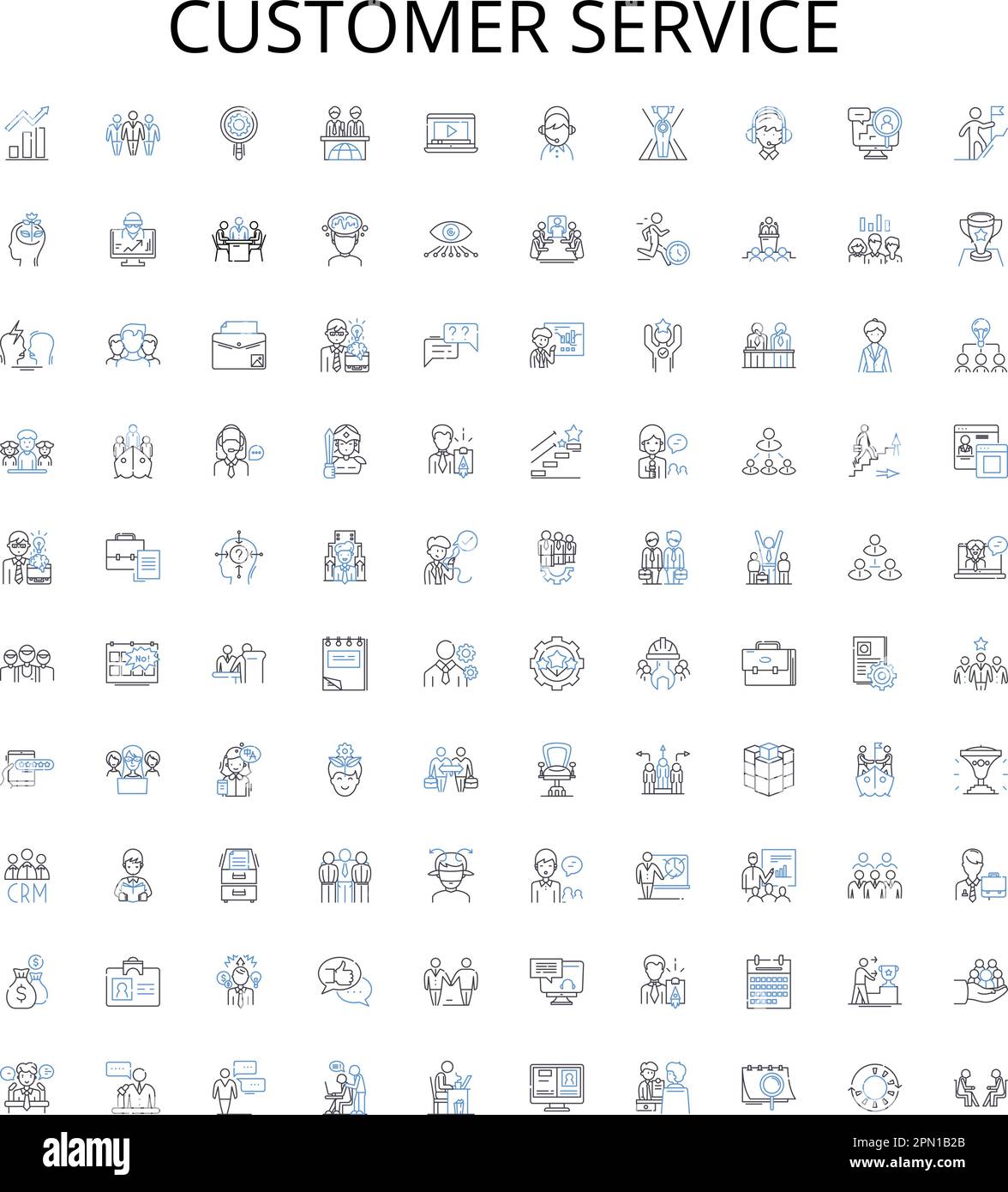 Customer service outline icons collection. customer service, care ...