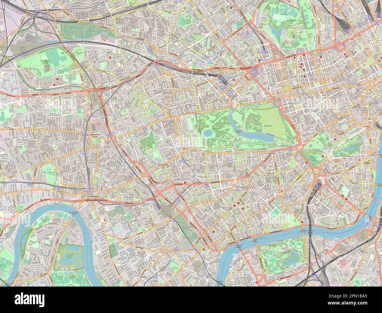 Kensington and chelsea map hi-res stock photography and images - Alamy