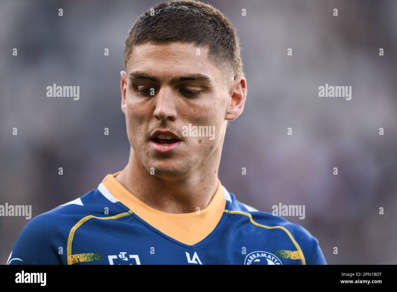 Sean Russell of the Eels before the NRL Round 7 match between the ...