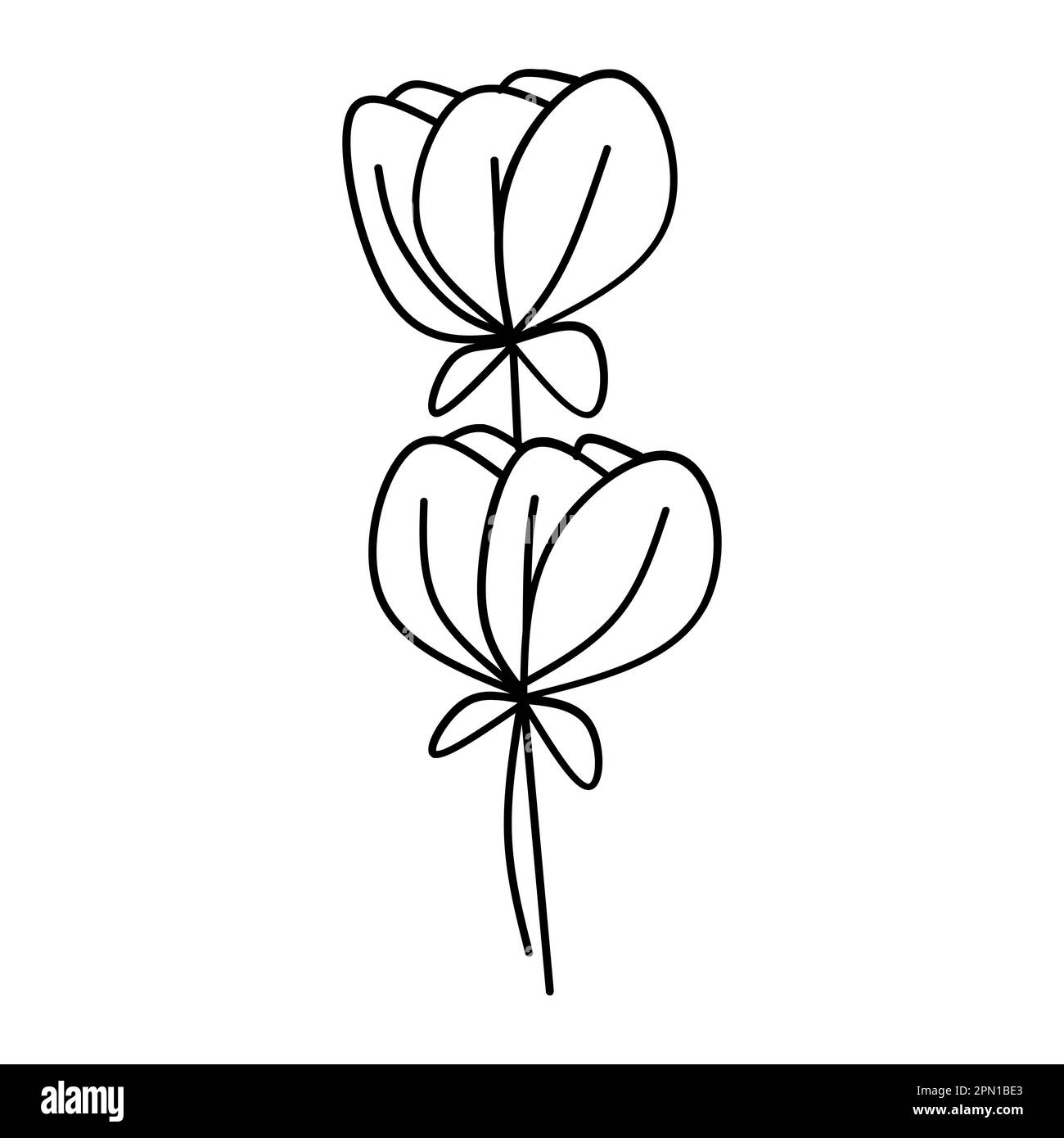 One flower pattern vector Black and White Stock Photos & Images - Alamy
