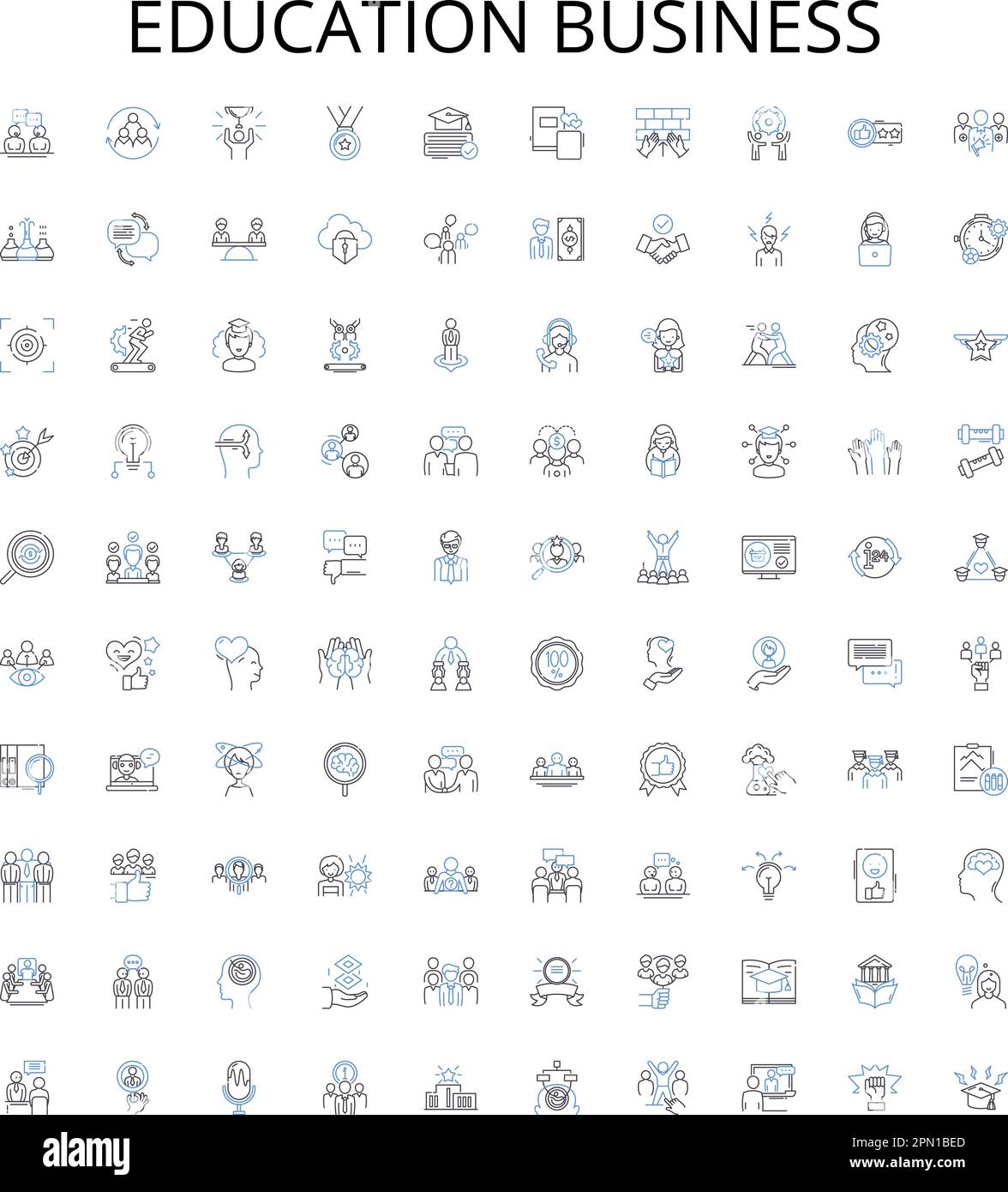Education business outline icons collection. Education, Business ...
