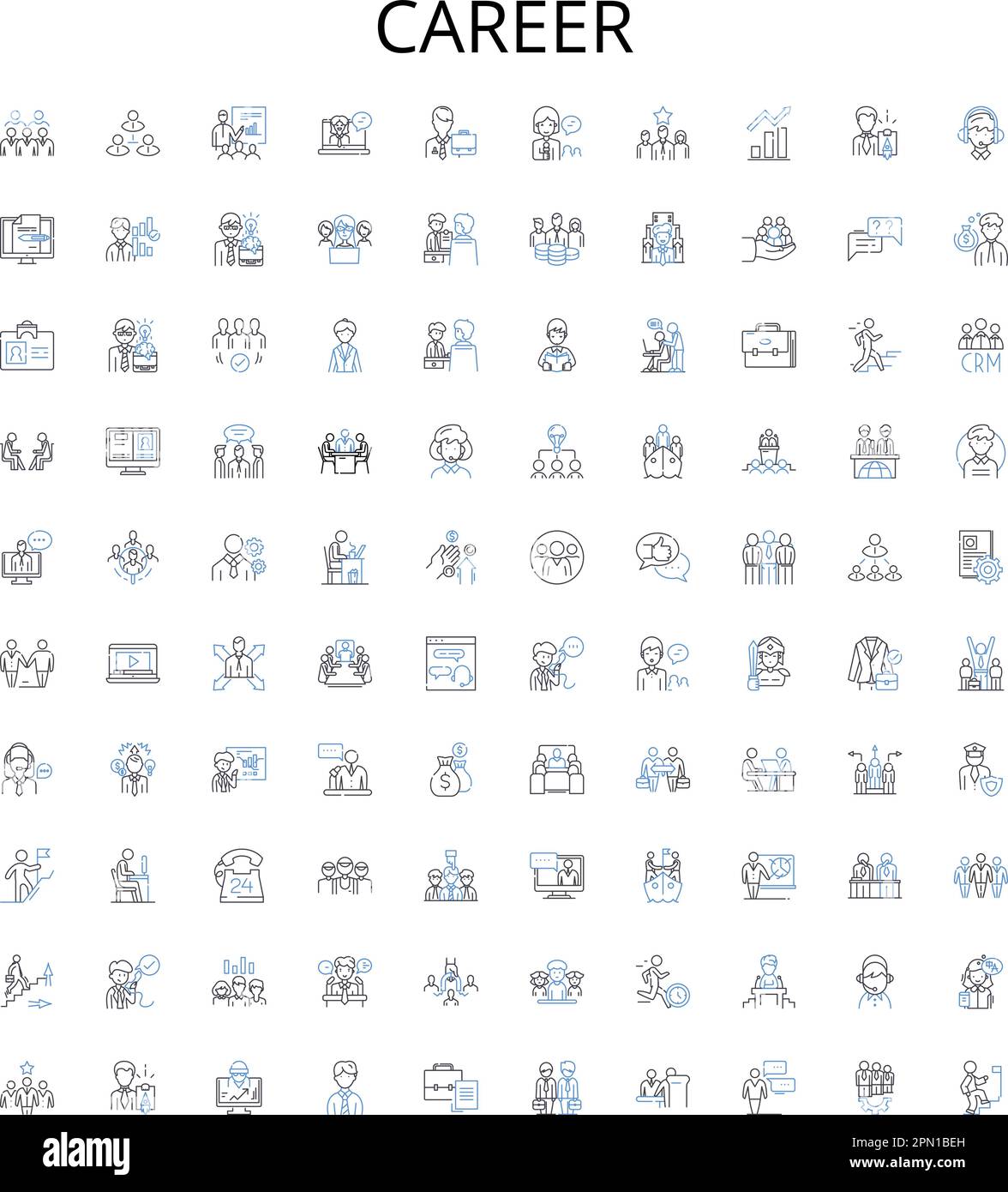 Career outline icons collection. Job, Career Path, Vocation, Profession ... Career outline icons collection. Job, Career Path, Vocation, Profession ...