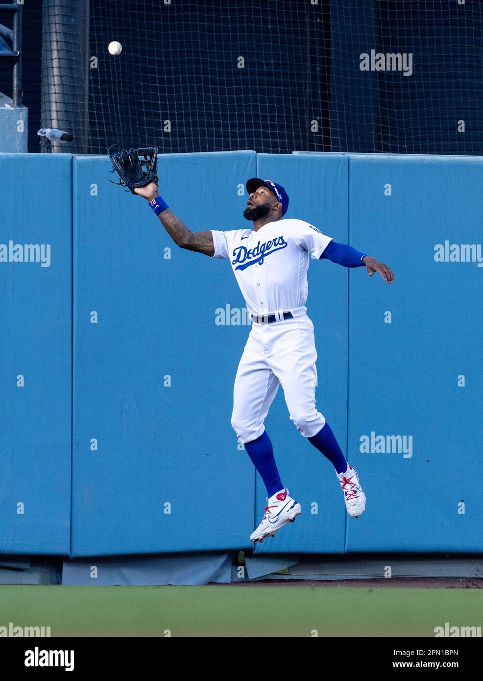 Los Angeles, California, USA. 16th Apr, 2023. Jason Hayward goes up ...