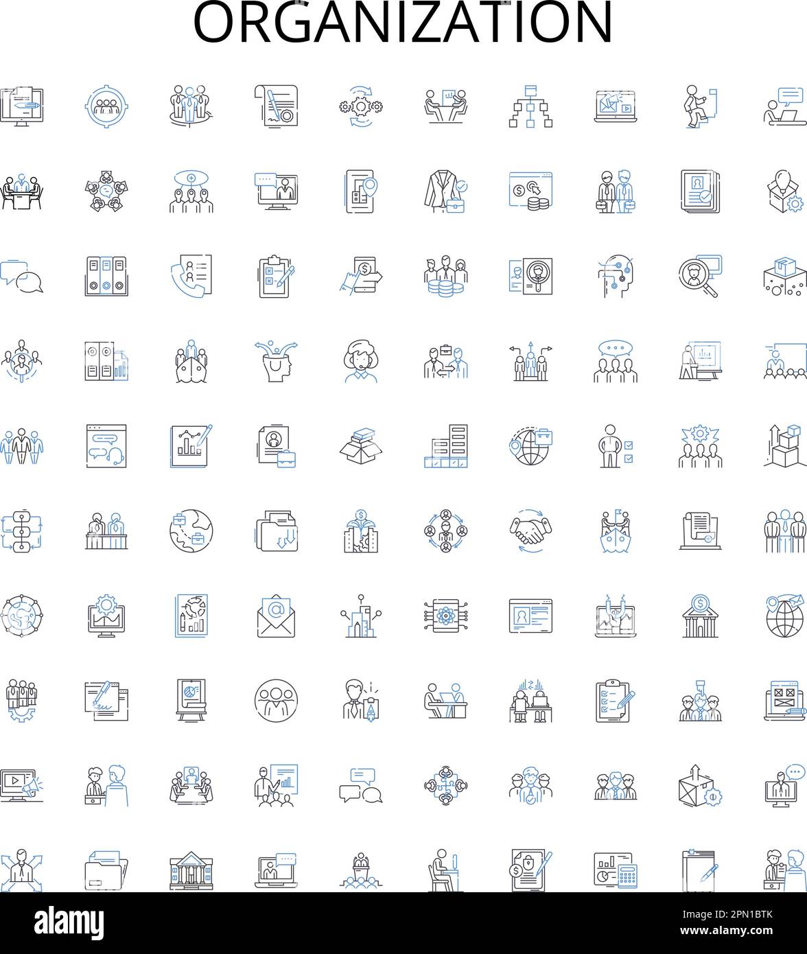 Organization outline icons collection. Organize, Structure, Entity ...