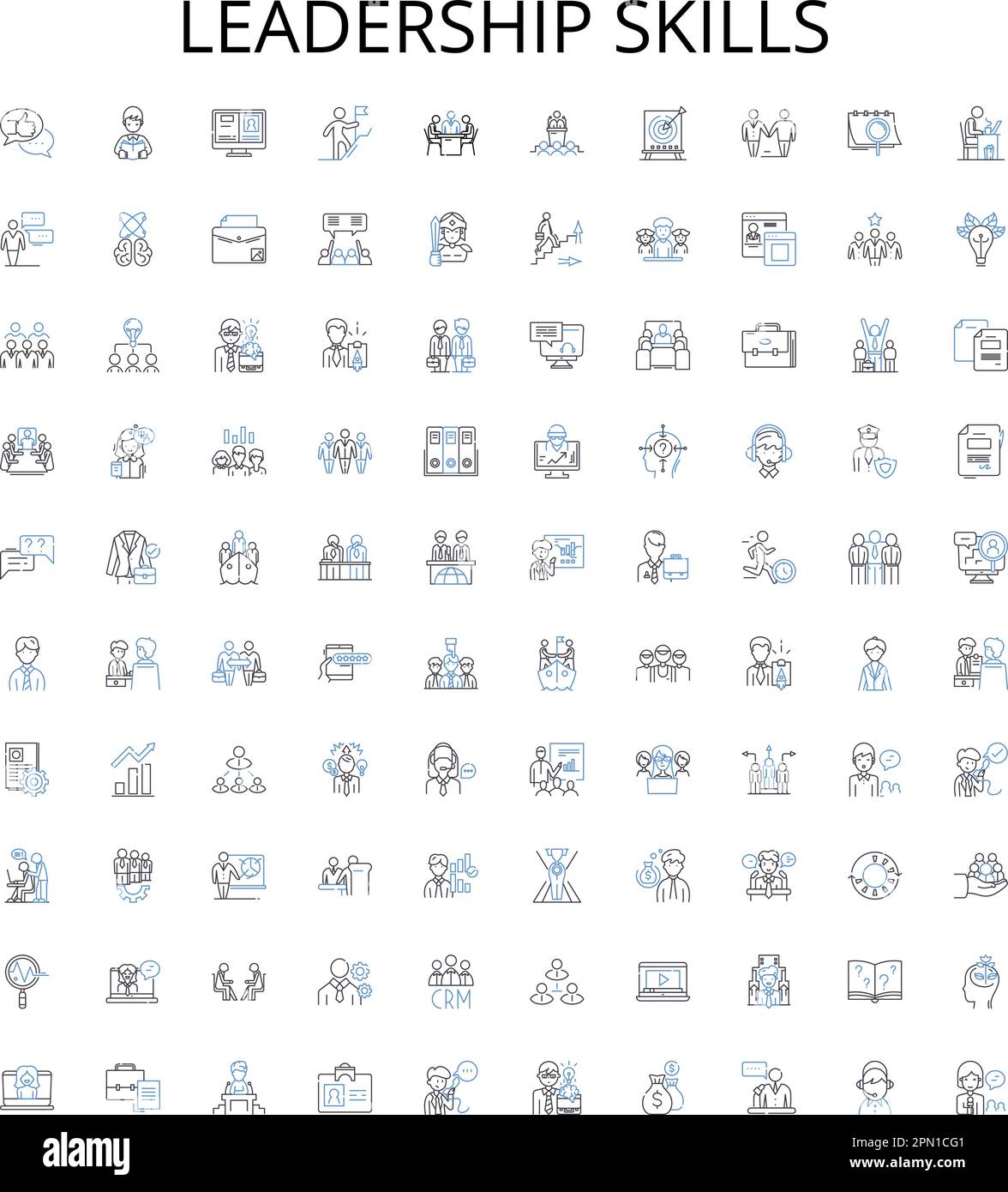 Leadership skills outline icons collection. seperateLeadership, Skills ...