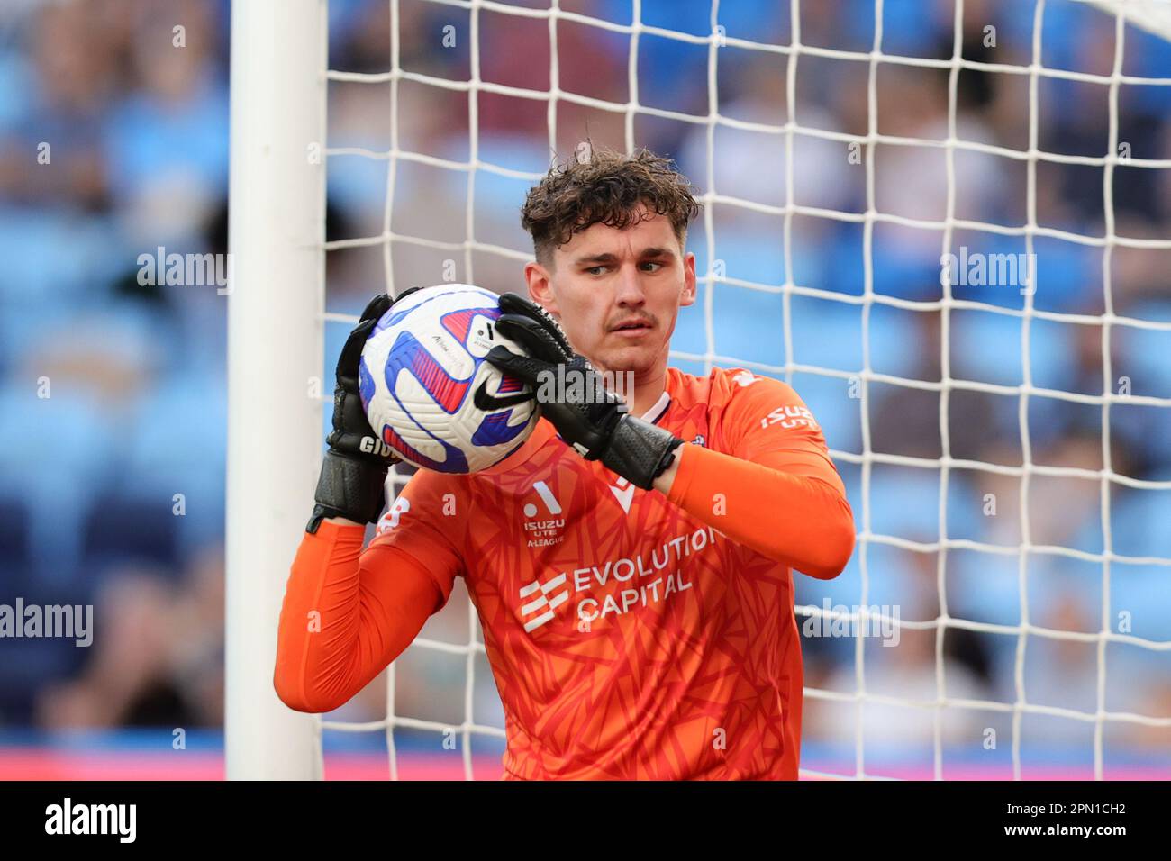 Sydney, Australia. 16th Apr, 2023. Cameron Cook of Perth Glory makes a ...