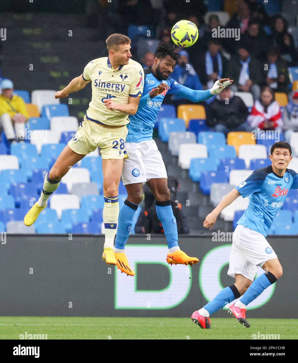Naples, Italy. 15th Apr, 2023. ANDRE ZAMBO ANGUISSA of SSC Napoli ...