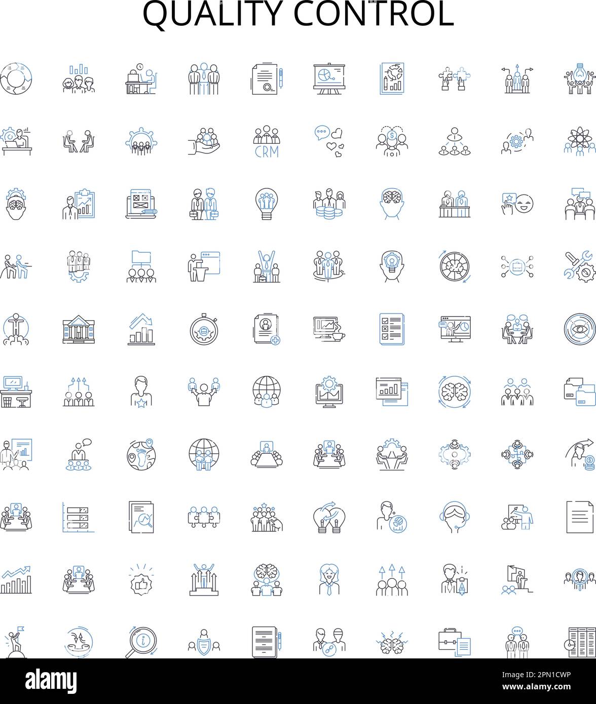Quality Control Outline Icons Collection Quality Control Assurance Standards Compliance