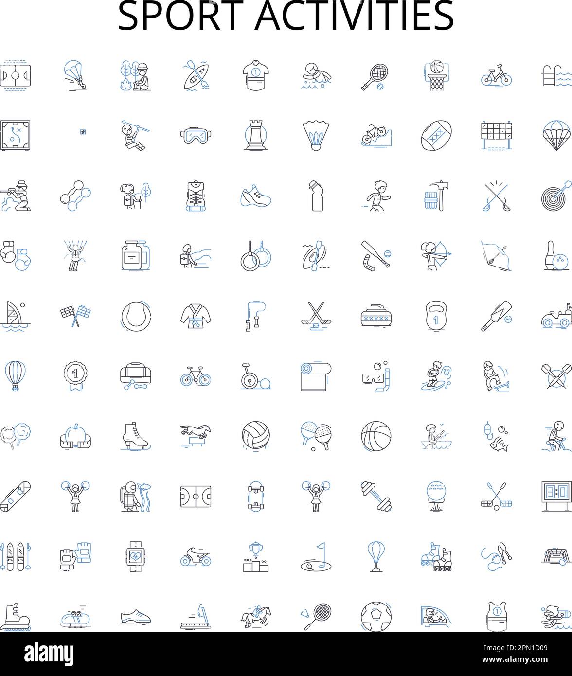 Sport activities outline icons collection. Sports, Activities, Games ...