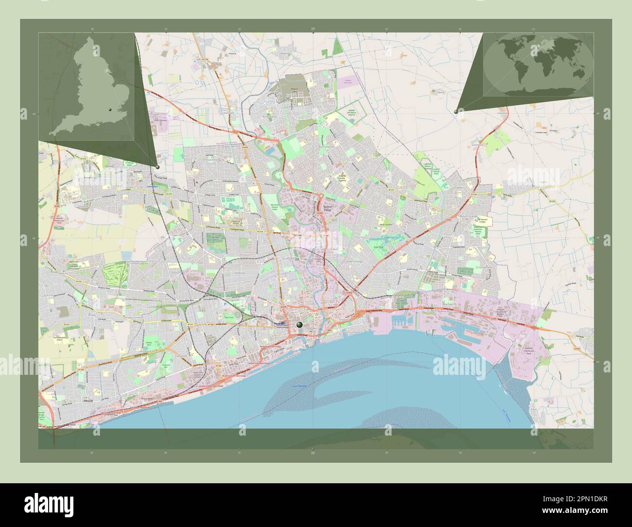 Map of kingston upon hull hi-res stock photography and images - Alamy