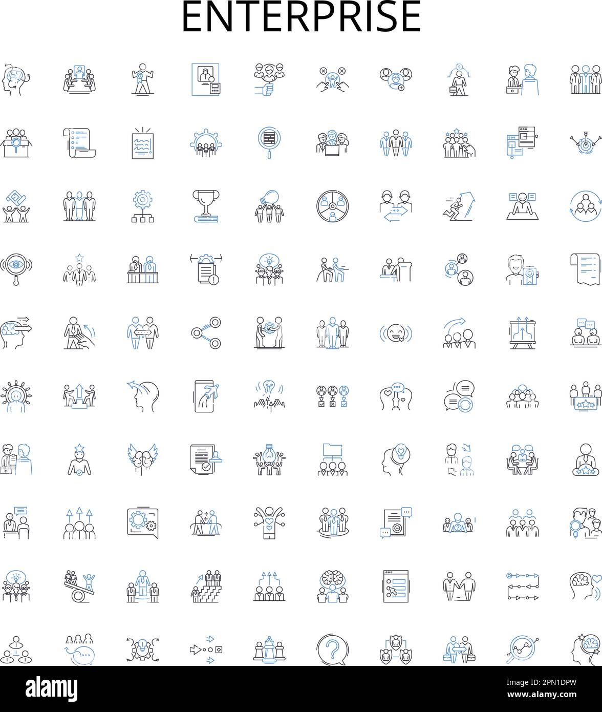 Enterprise outline icons collection. Enterprise, Business, Companies ...