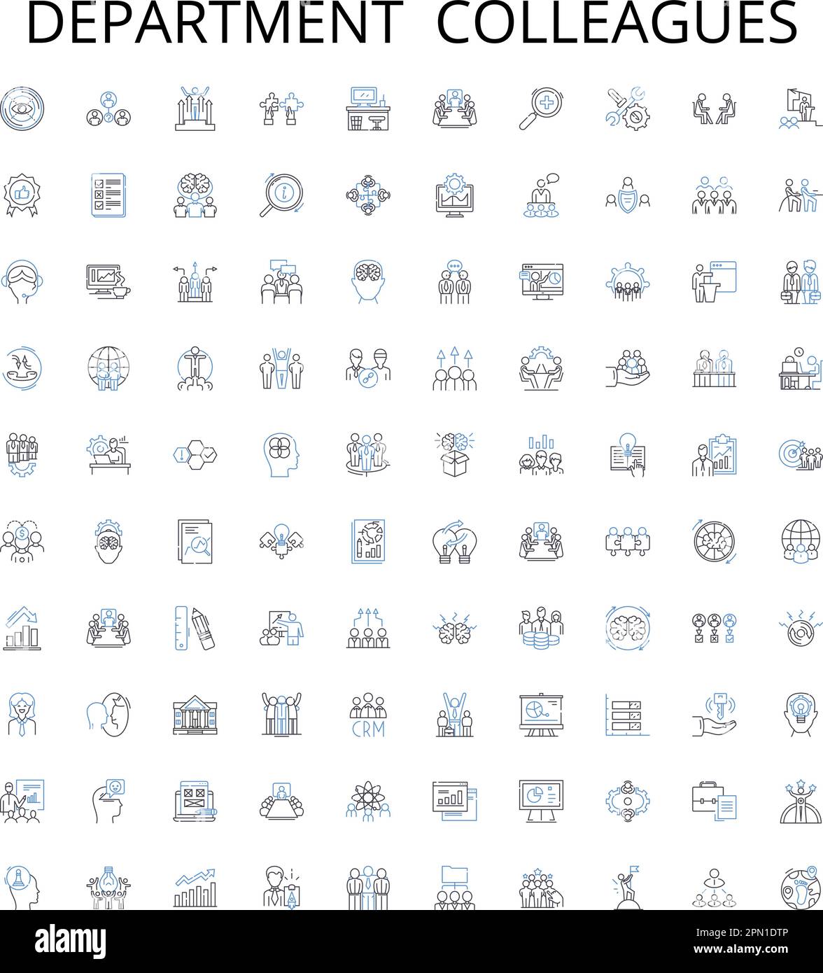 Department colleagues outline icons collection. Co-workers, Peers ...