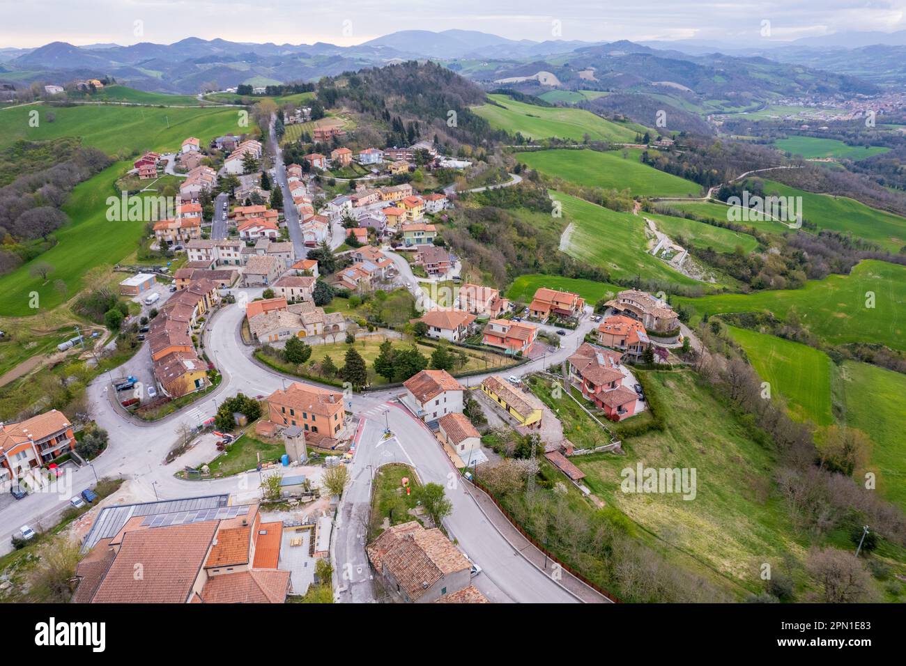 Aerial view of Peglio village in Italy Stock Photo - Alamy