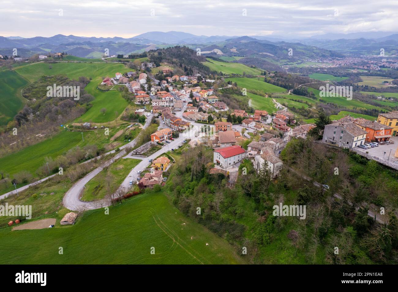 Aerial view of Peglio village in Italy Stock Photo - Alamy