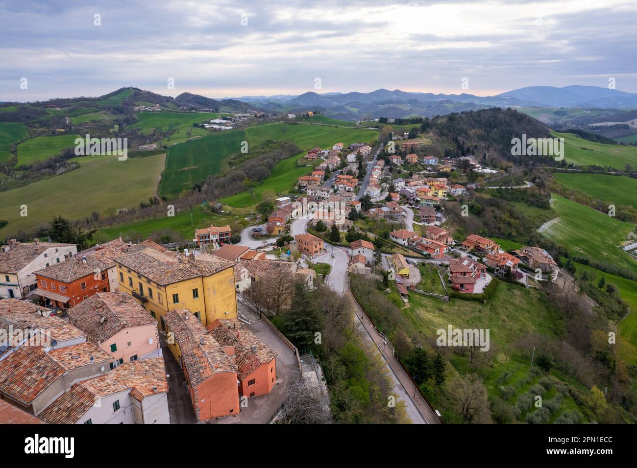 Aerial view of Peglio village in Italy Stock Photo - Alamy