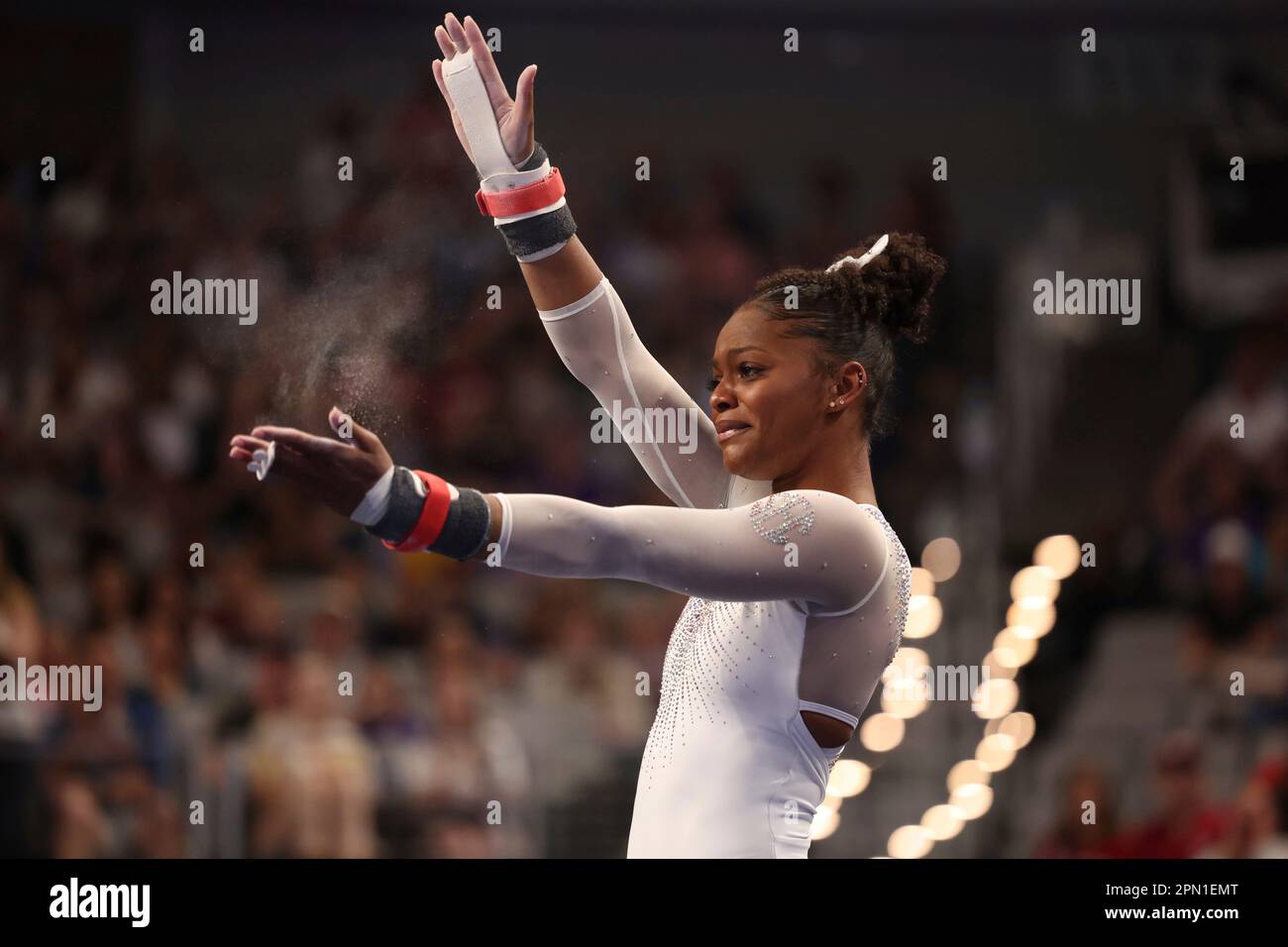 April 15, 2023: Trinity Thomas gets emotional and does a Gator chomp ...