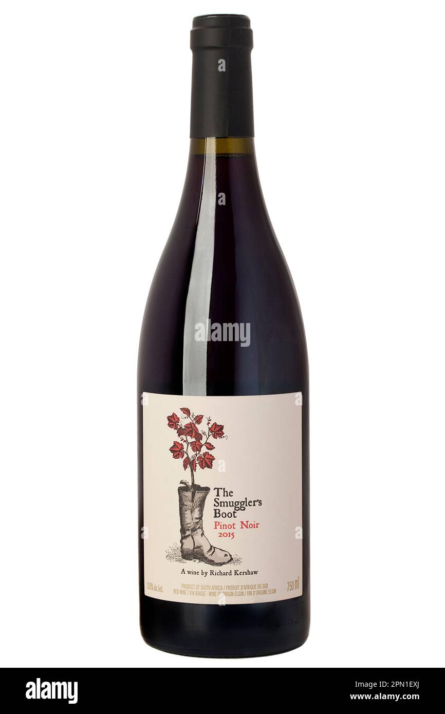 A bottle of Smugglers Boot Wine Stock Photo - Alamy