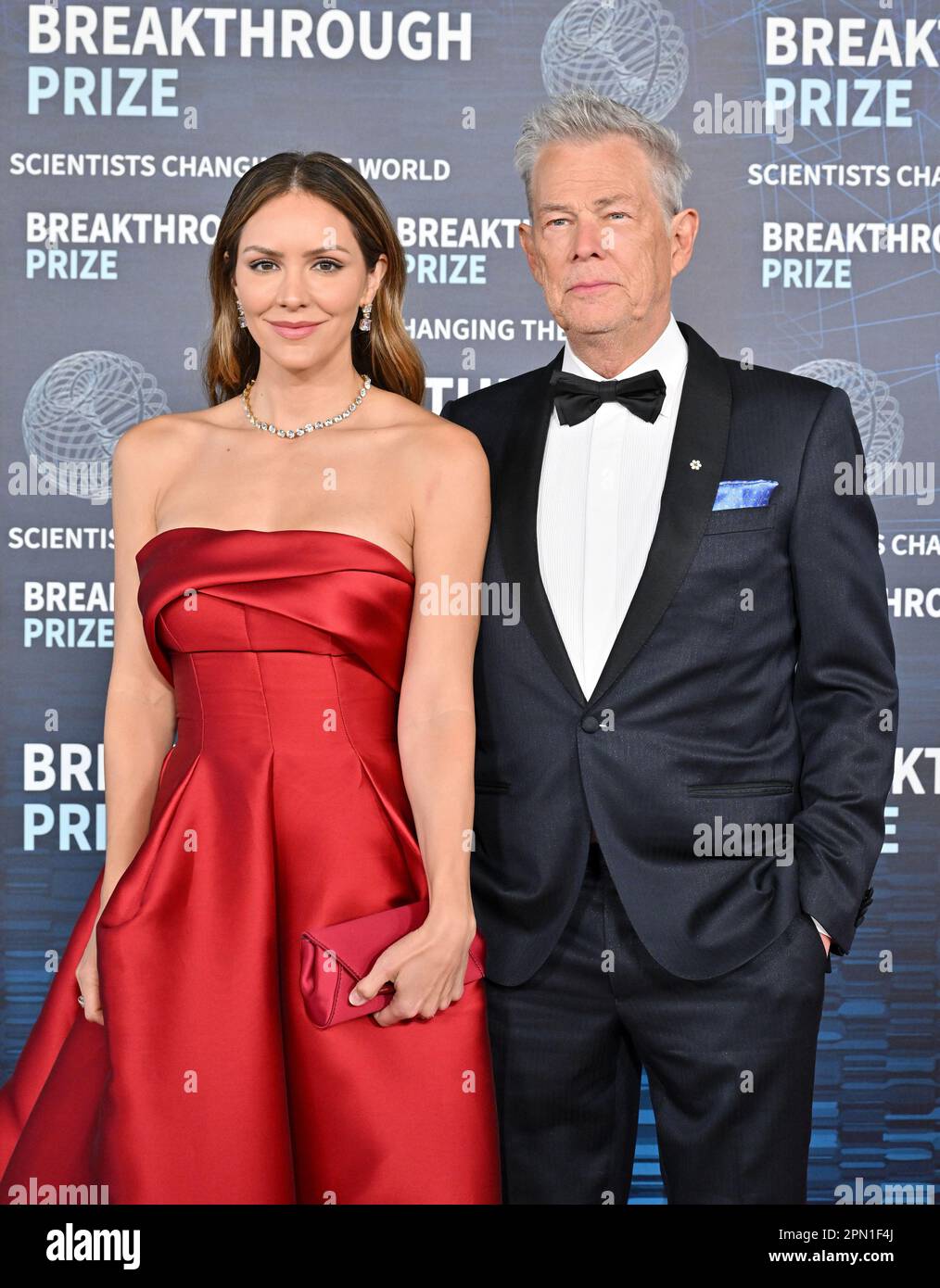 Katharine McPhee and David Foster arriving at the 9th Annual ...