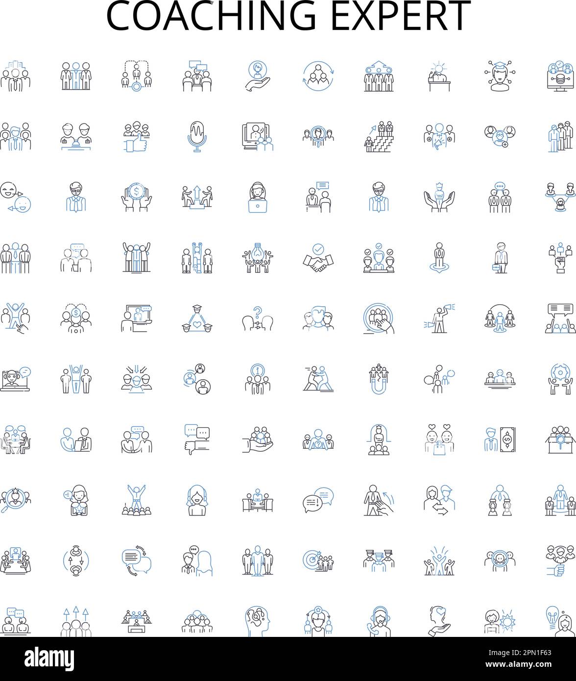 Coaching expert outline icons collection. seapratedCoach, Expert, Training, Mentor, Advisor ...