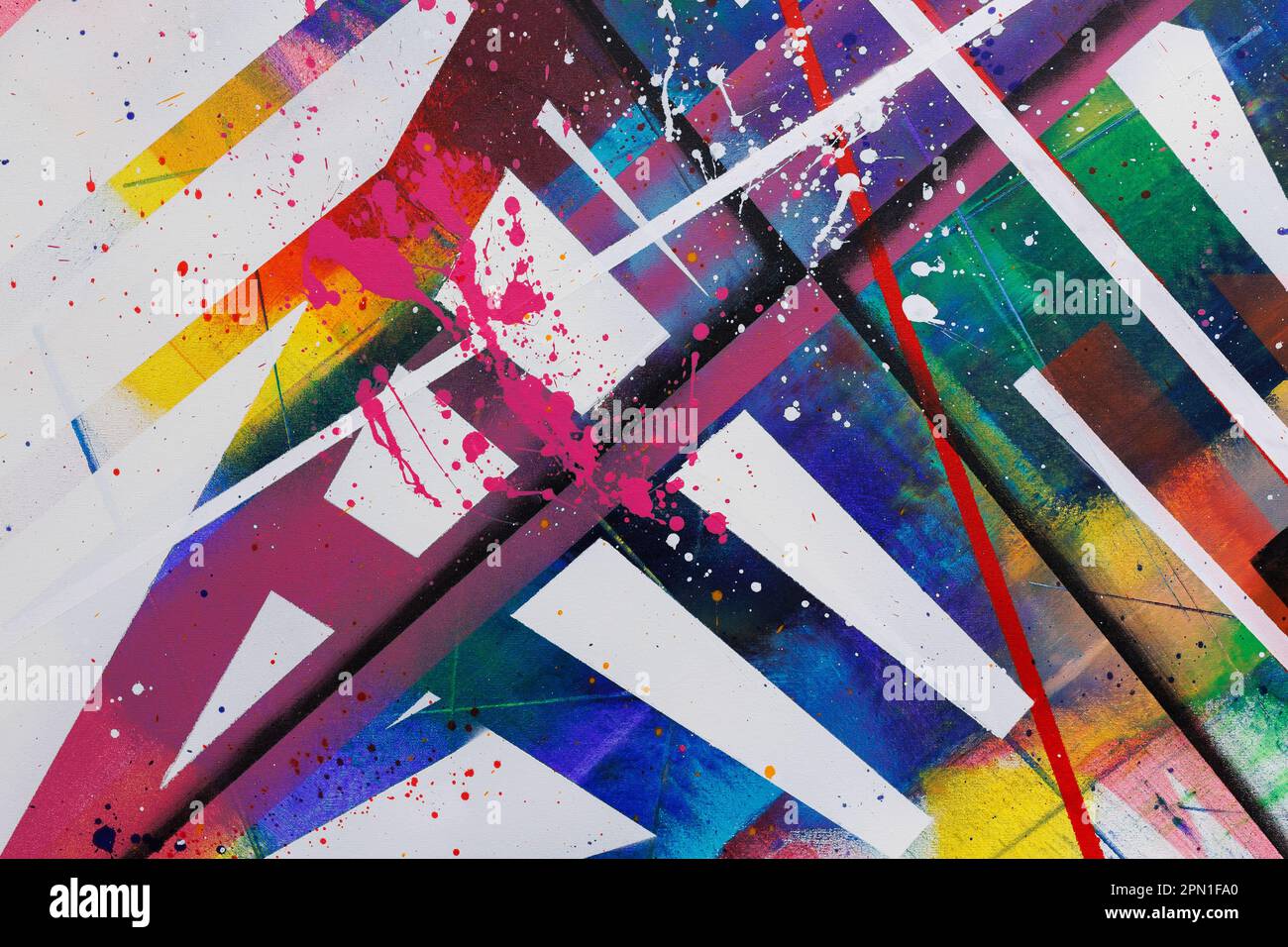 Paint on Gather Canvas: Abstract Art with Orange, Blue and White Hues ...