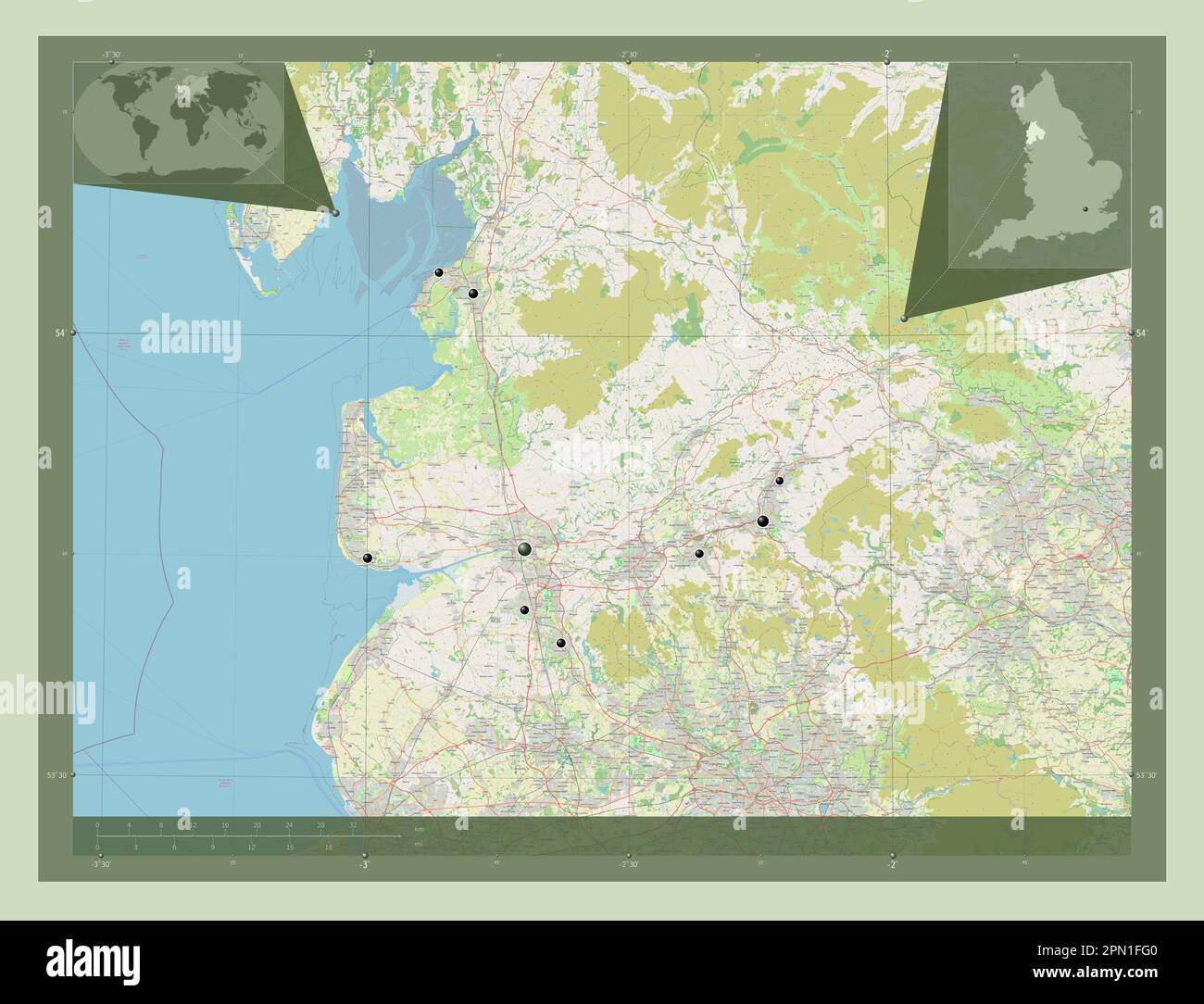 Lancashire, administrative county of England - Great Britain. Open ...