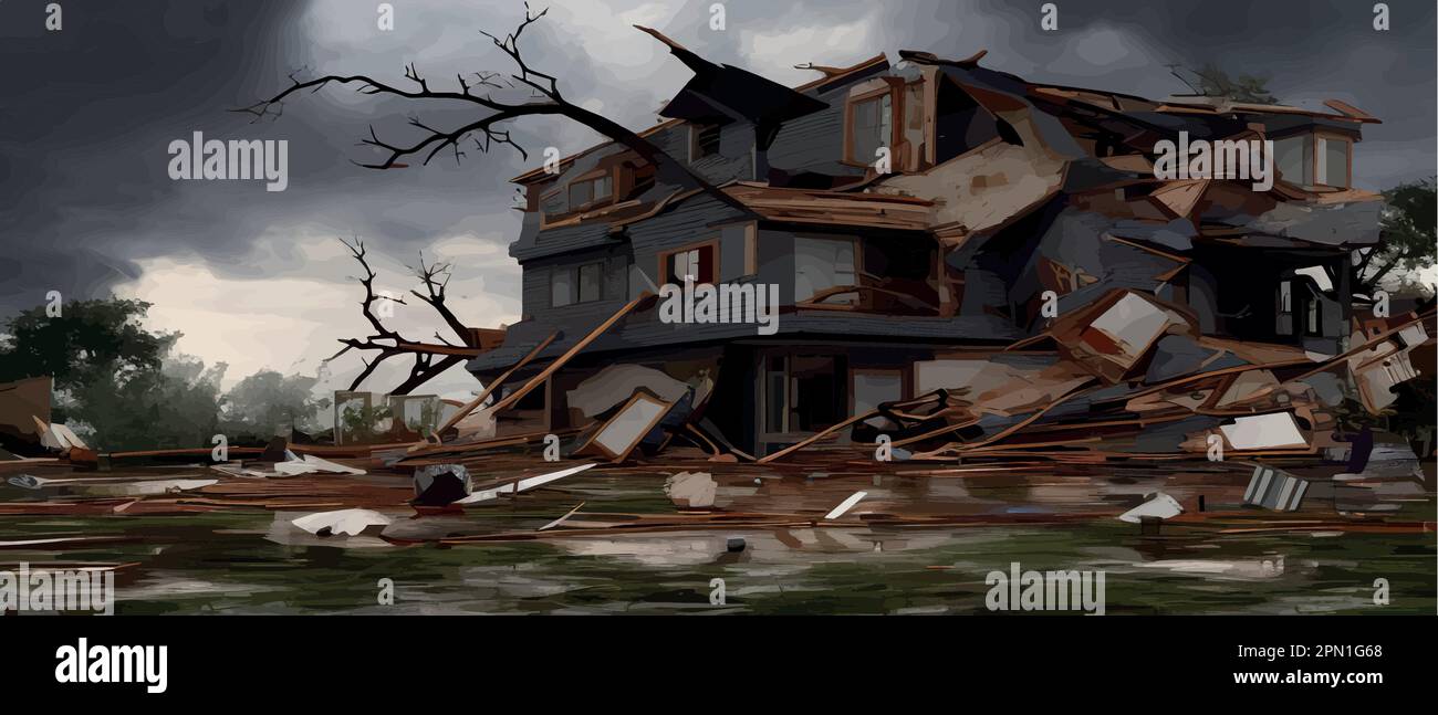 Destructive to buildings Stock Vector Images - Alamy
