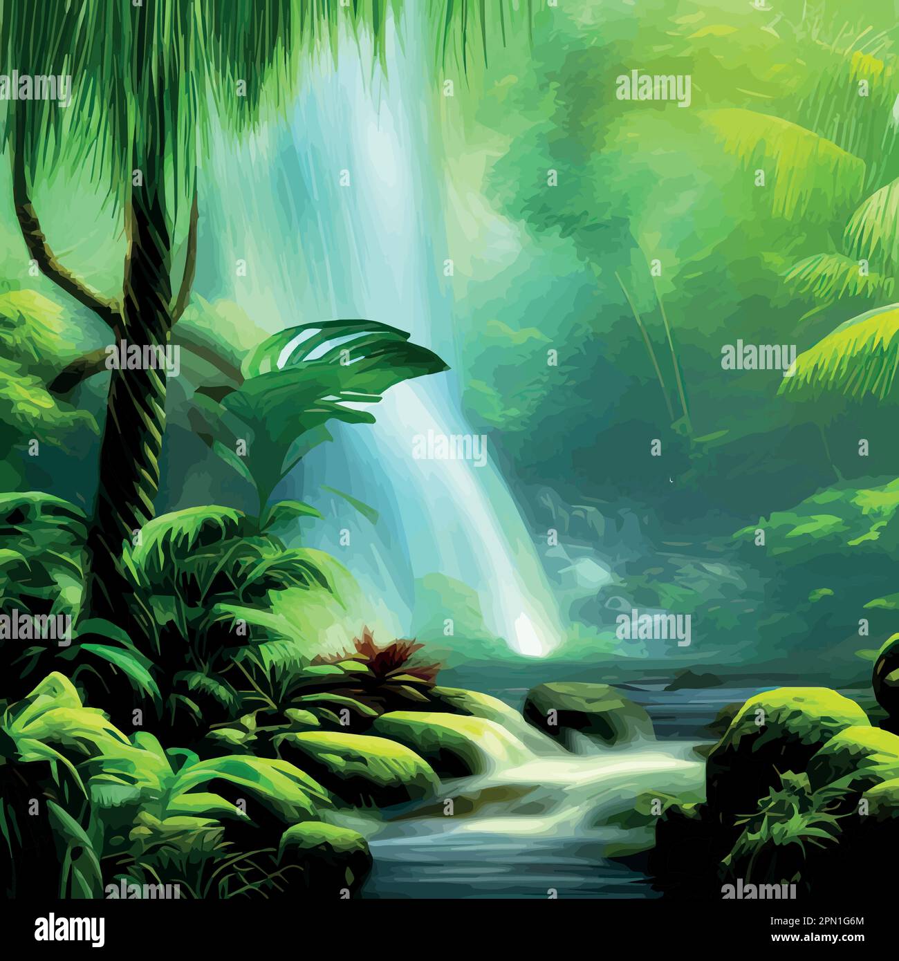 Water flowing mountain famous mountain background Stock Vector Images - Alamy