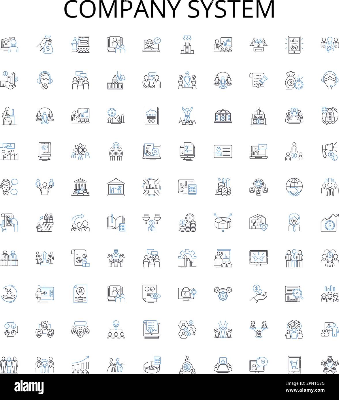 Company system outline icons collection. Company, system, management ... Company system outline icons collection. Company, system, management ...