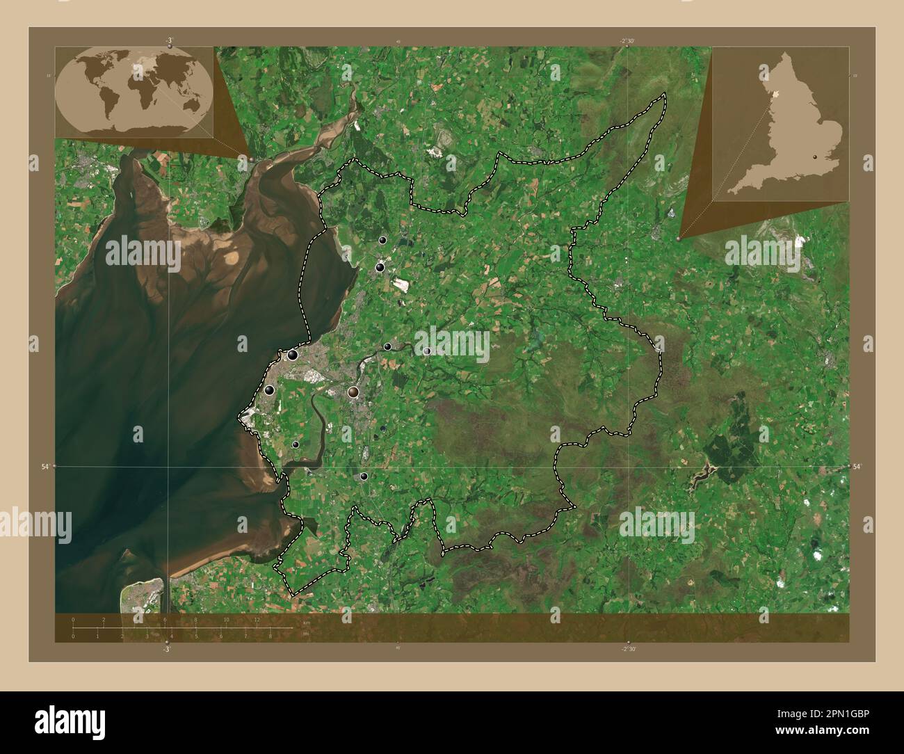 Lancaster, non metropolitan district of England - Great Britain. Low ...