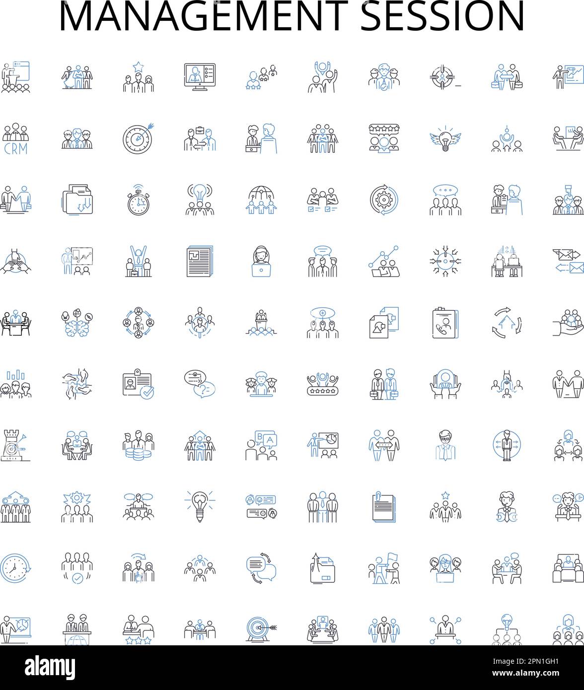 Management Session Outline Icons Collection Manage Workflow Process Efficiency Productivity