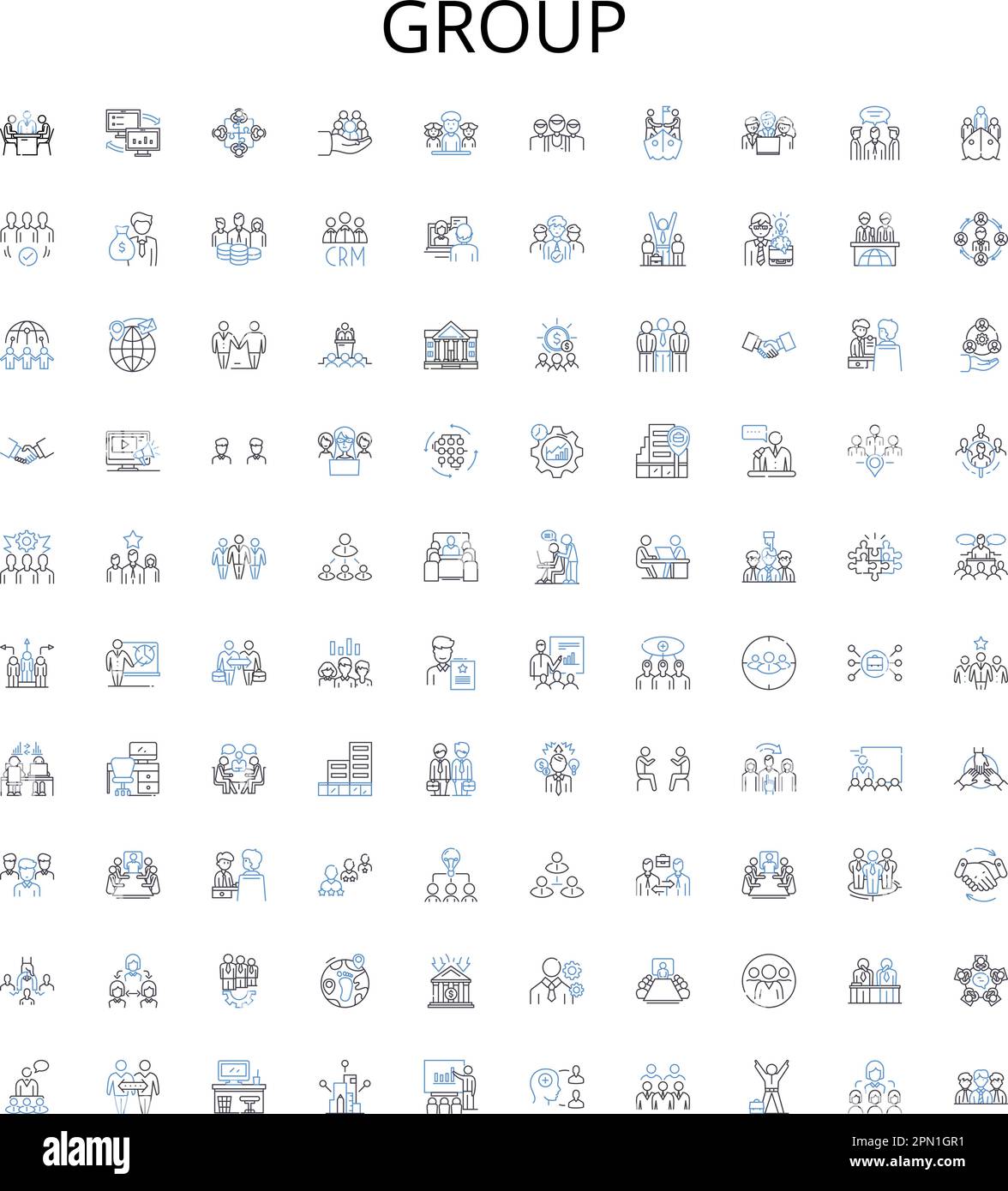 Group Outline Icons Collection Cluster Gathering Collection Assembly Congregation Squad