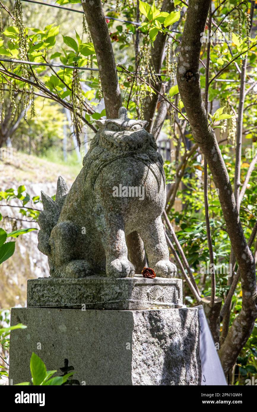 Kyoto Japan April 2023, Otoyo Jinja Shrine which has statues of mice ...