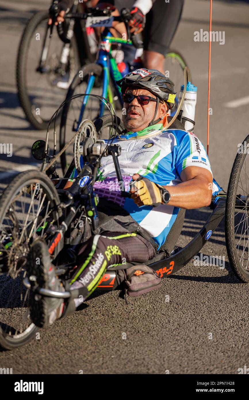 Handicapped rider - 2023 Cape Town cycle tour Stock Photo - Alamy