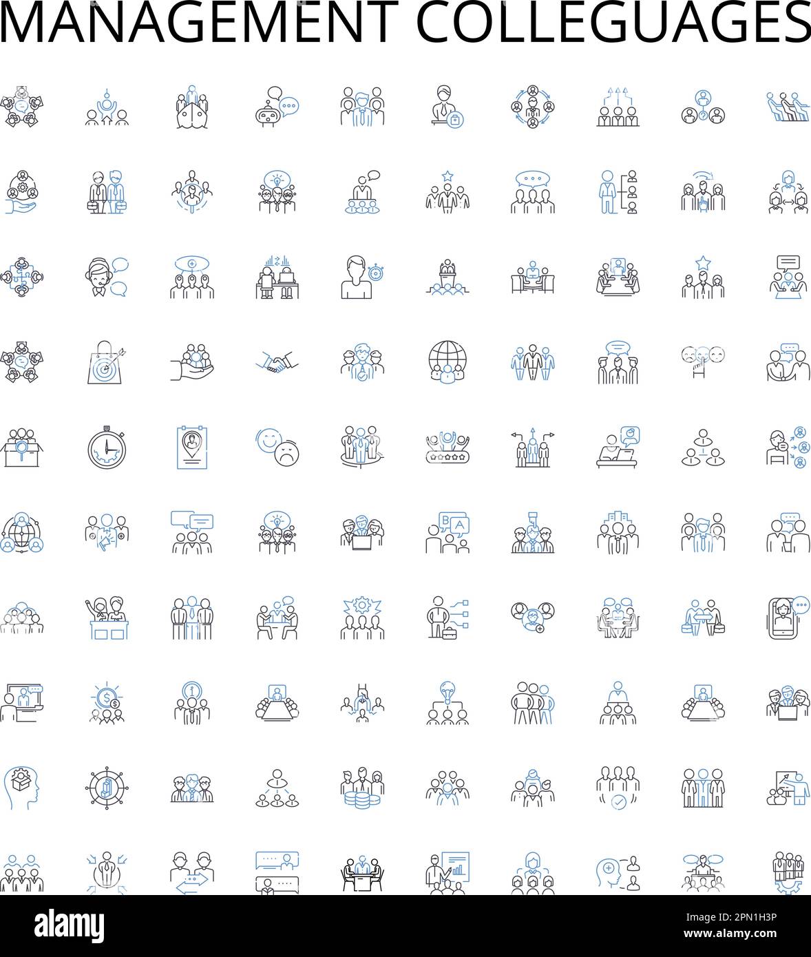 Management colleguages outline icons collection. Management, Colleges ...