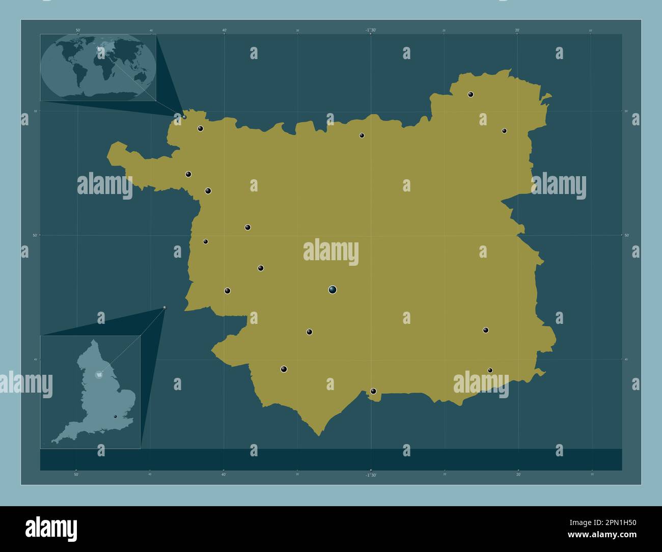 Leeds, administrative county of England - Great Britain. Solid color ...