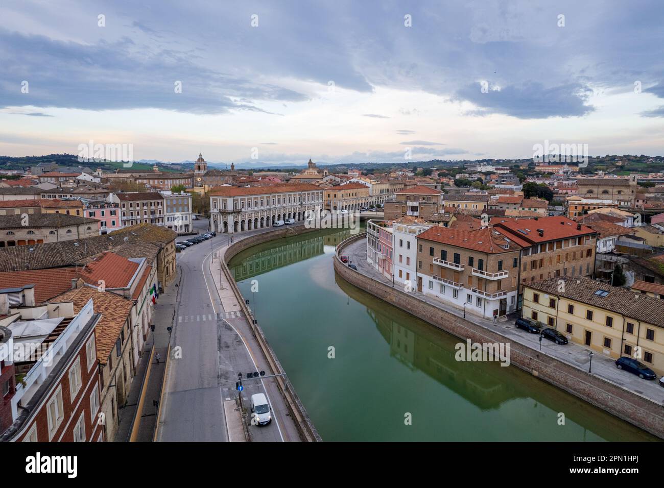 Aerial view of Italian town Senigallia Stock Photo - Alamy