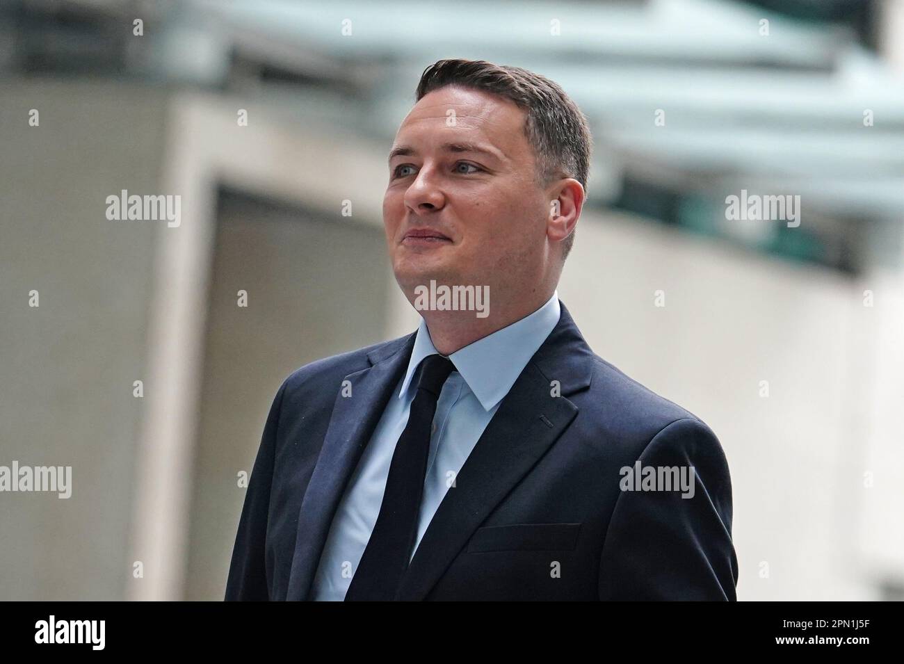 Shadow health secretary Wes Streeting arrives at BBC Broadcasting House ...