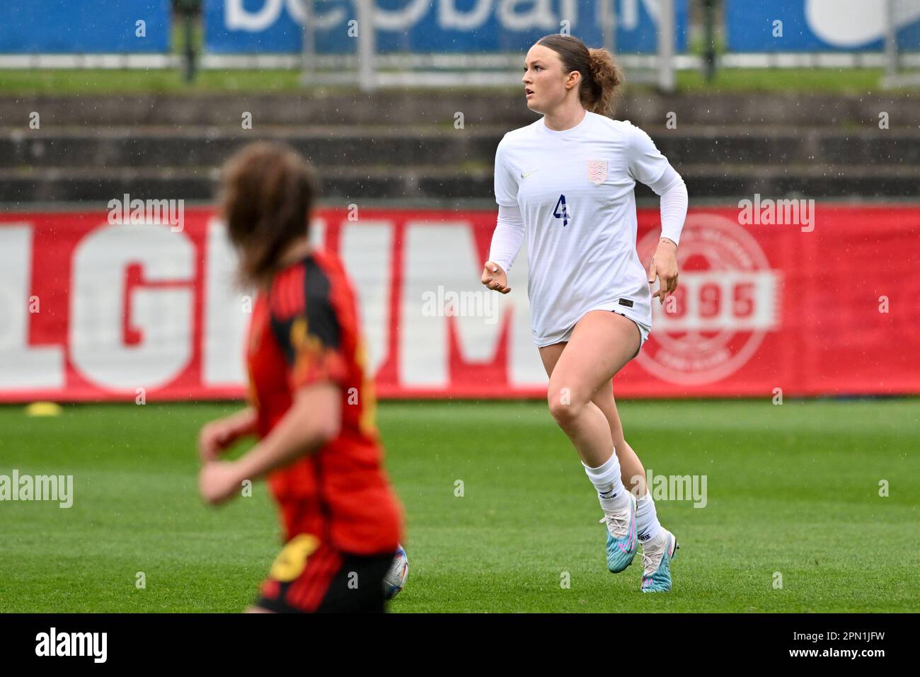 Ruby Mace (4) of England pictured during a friendly women soccer game ...