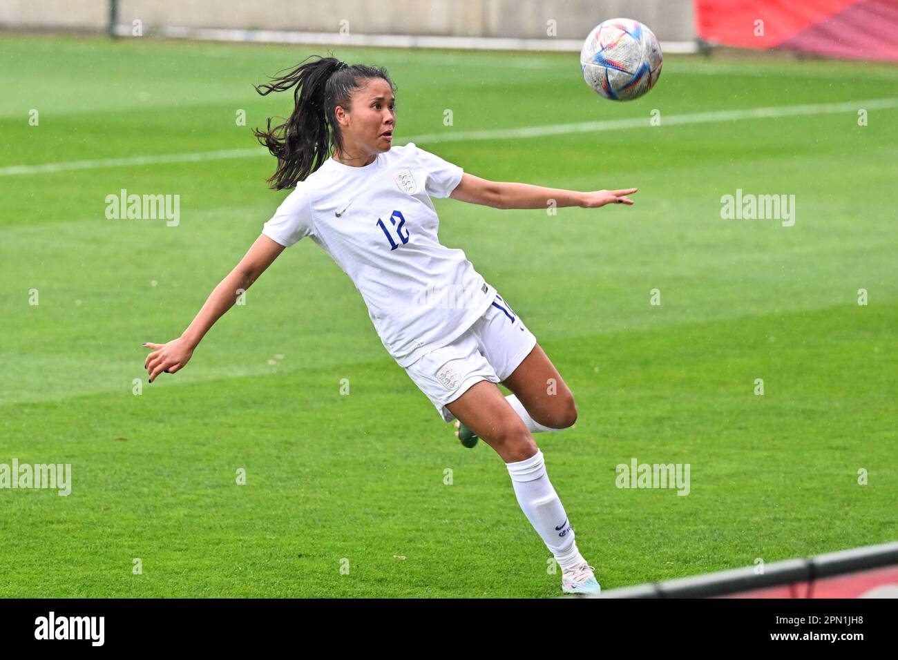 Asmita Ale (12) of England pictured during a friendly women soccer game ...